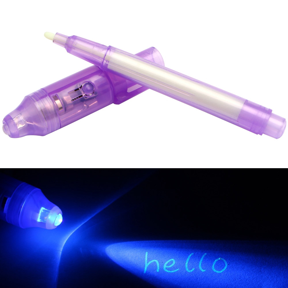 Magic Purple 2 In 1 UV Light Ink Pen Check Money Tool Combo Creative ...