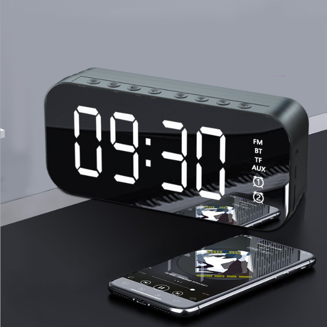 Digital Alarm Clock with Bluetooth Speaker, Radio Alarm Clock Dual ...
