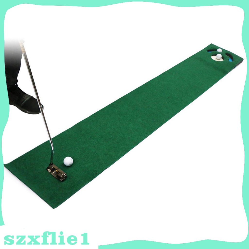 [ Practice Putting Mat With Hole Golf Putter Aid Carpet | Shopee Singapore