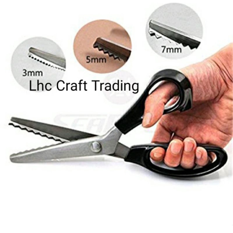 Zigzag Pinking Shear Scissors /Gunting Zigzag (Gigi 5mm) | Shopee Singapore