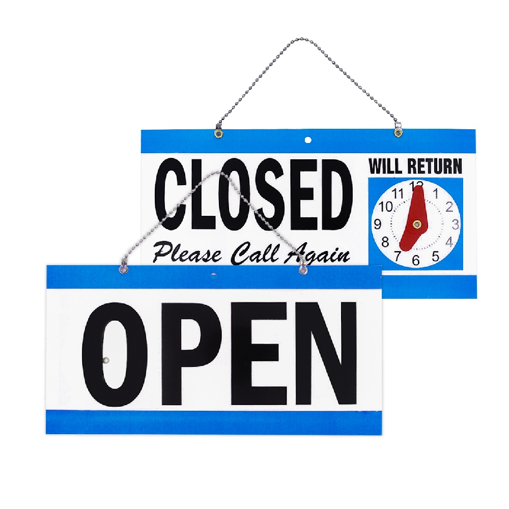 OPEN And CLOSE Sign Time Shop Opening And Closing New Model Door ...