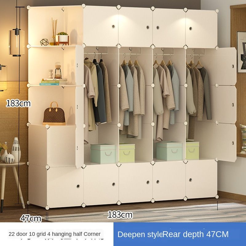 YOULITE DIY Wardrobe Dormitory Modern Simple Wardrobe Rental Room ...
