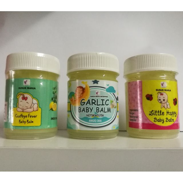 Garlic Baby Balm Fever Little Happy hud Kunyit Semambu Bidara Ginger ...