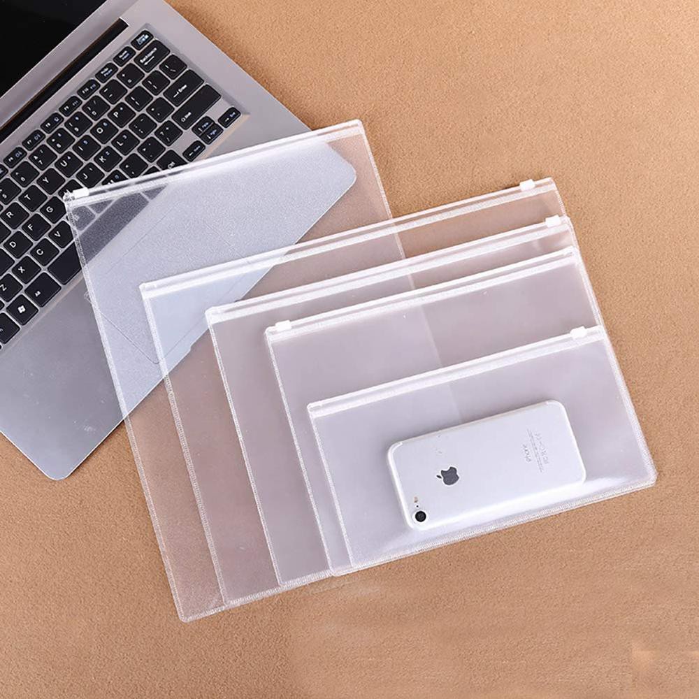 4 Size Transparent Zipper File Bags A4/B5/A5/A6 Size Waterproof Pouch ...