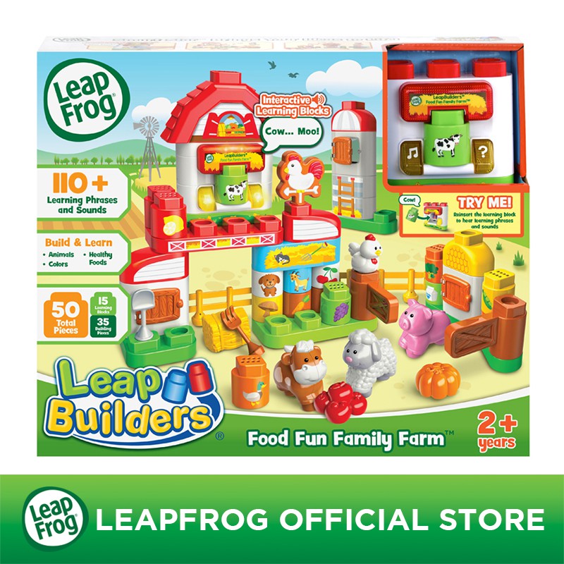 LeapFrog Leapbuilders Electronic Block Play - Food Fun Family Farm ...