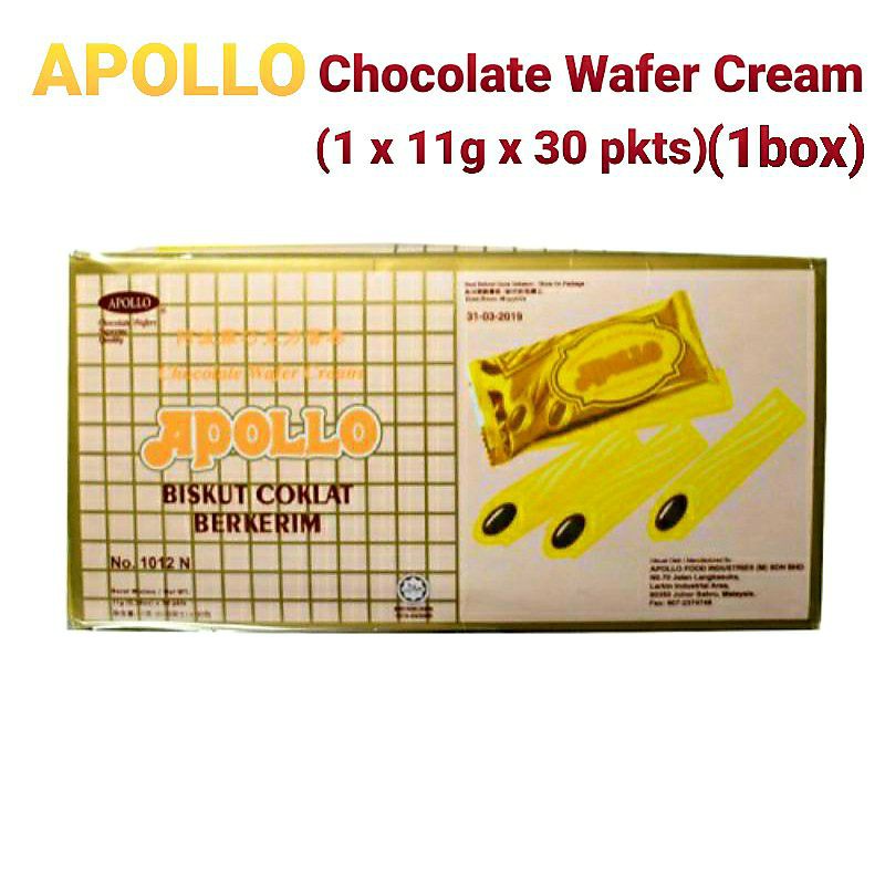 APOLLO CHOCOLATE WAFER CREAM (11g x 30 PCS) | Shopee Singapore