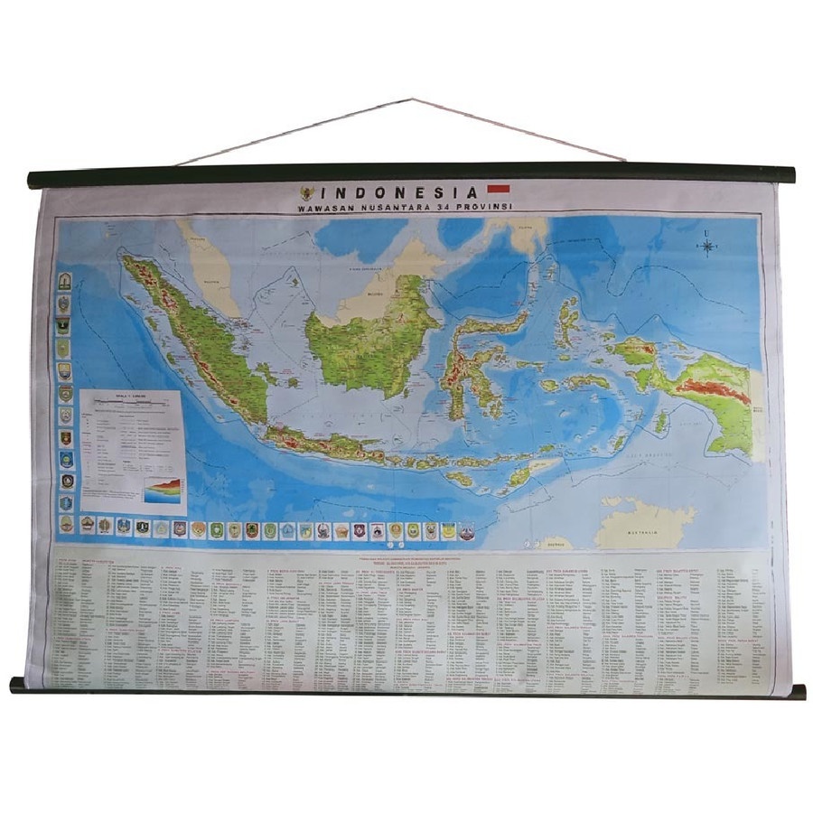 INDONESIAN Map 100 cm x 154 cm x 6 cm | Shopee Singapore