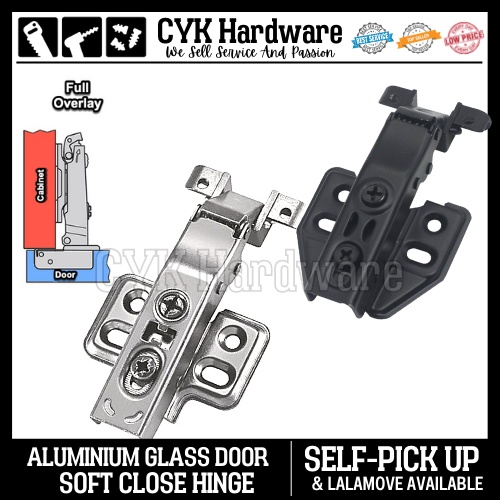 Full / Half / Inset Overlay 5/8'' Aluminium 250 Frame Glass Door Hinge ...