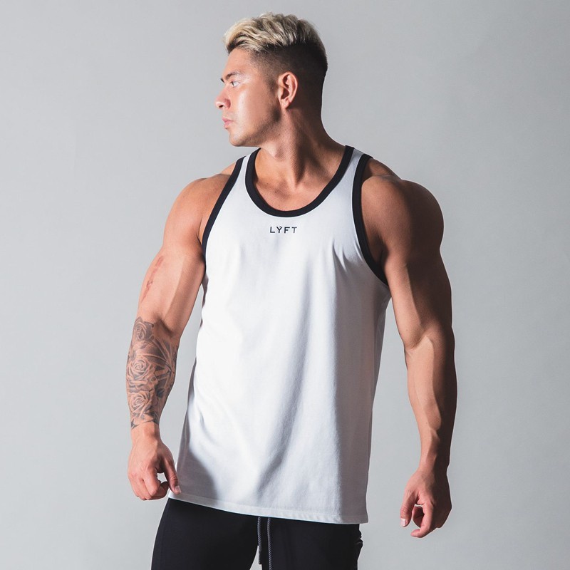 LYFT Men's Fitness Sports Tank Top Striped Comfortable Casual Top M~3XL ...