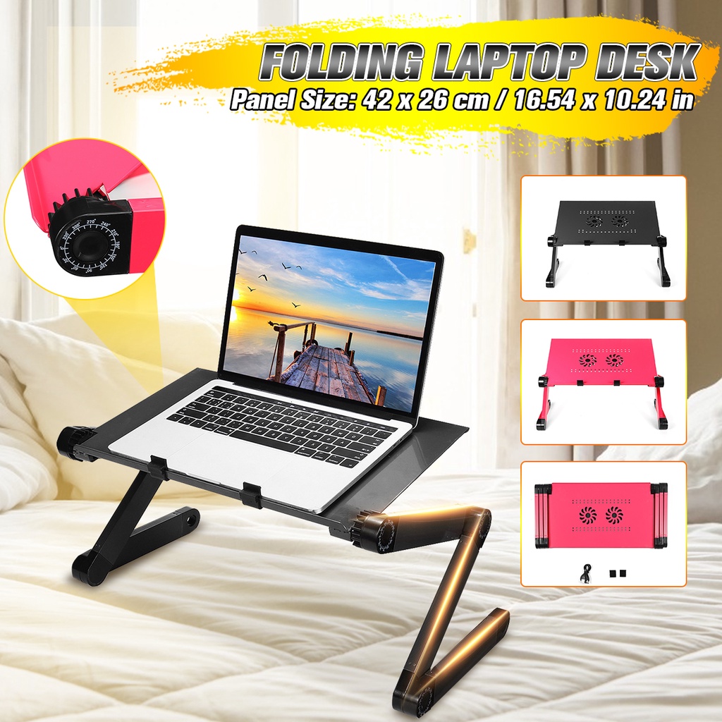 Portable Adjustable Notebook Stand Aluminum Alloy Folding Table Laptop ...