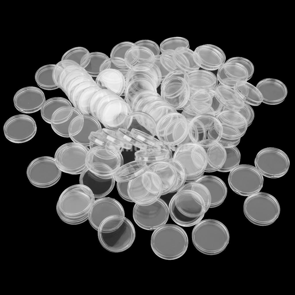 100pcs Clear Capsules Containers Boxes Holders 21mm | Shopee Singapore