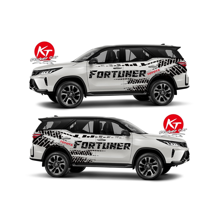 Sticker "Fortuner Side Pattern Sticker" Left And Right Reflective% Type ...