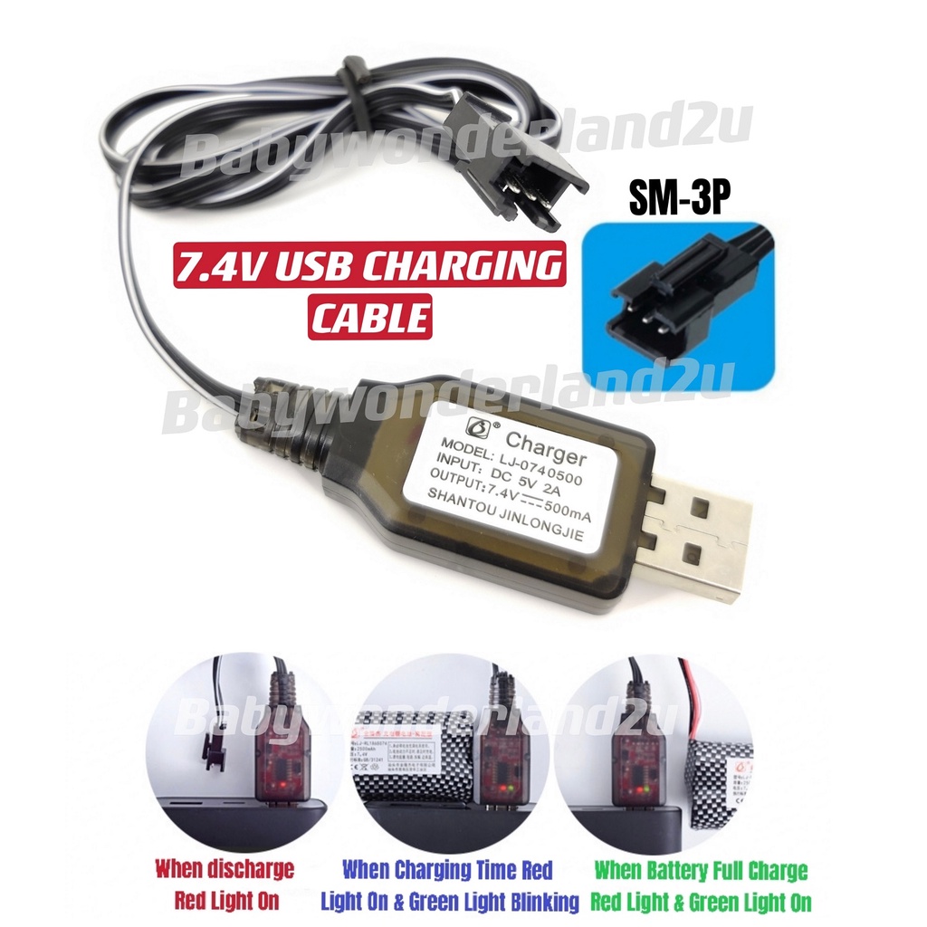 Bateri Kereta Kontrol RC Remote Control Car Rechargeable Battery USB ...