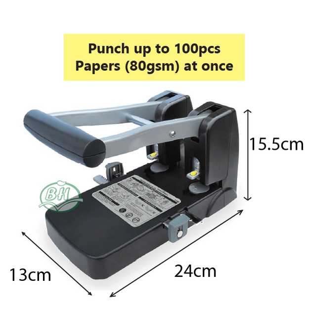 Dolphin P1000 Two Hole Heavy Duty Puncher 100 Sheets/Desk Puncher ...