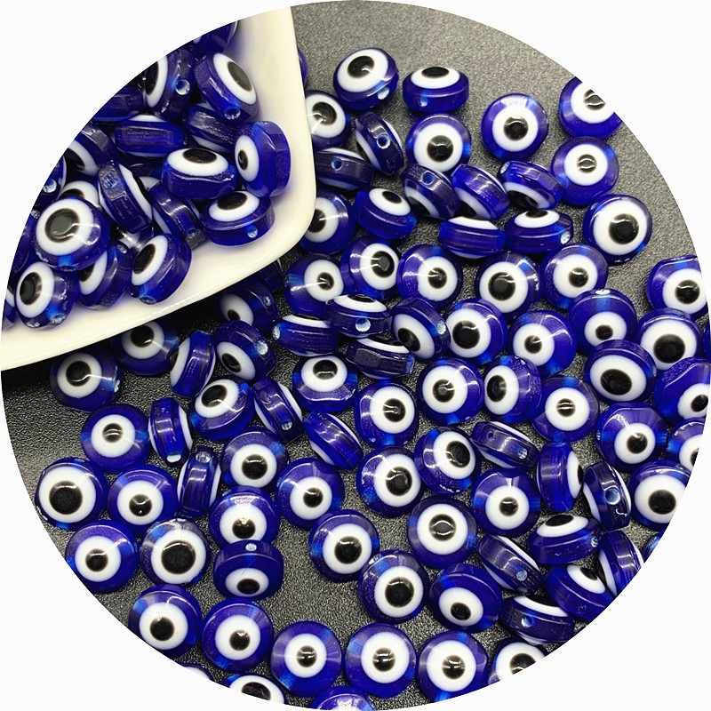 6mm/8mm/10mm/12mm blue evil eye conical beads for DIY jewelry making ...