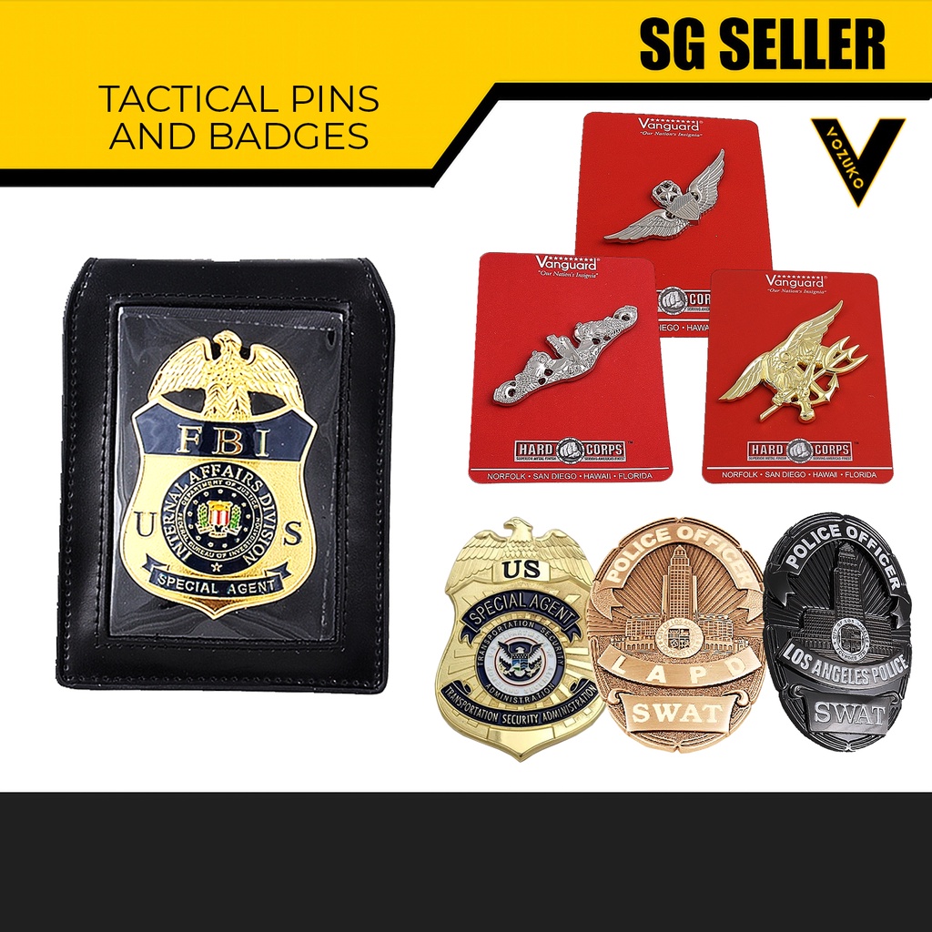 [SG SELLER] Full Size FBI/CIA/SPECIAL AGENT/GERMEN/HITLER/PIN/BADGES ...