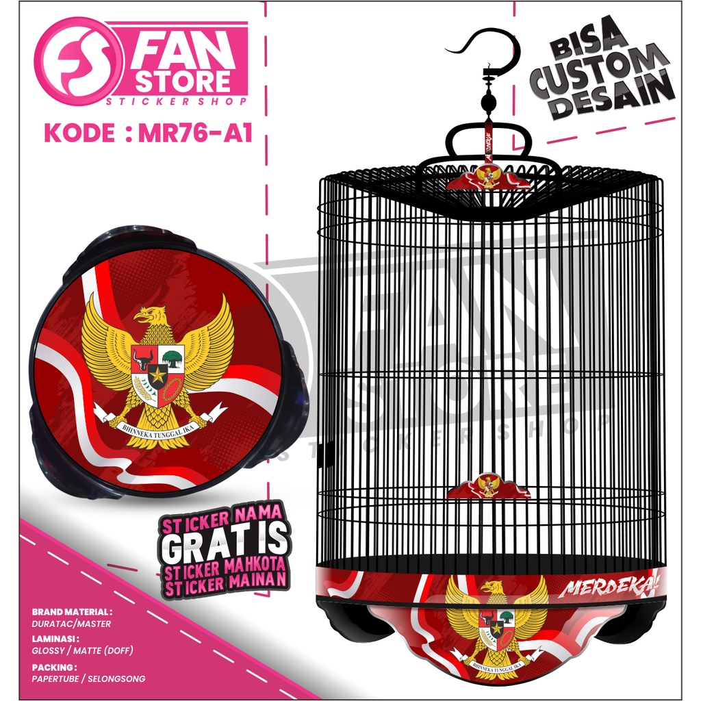 MURAI BATU CAGE STICKER - CUSTOM MURAI BATU TEBOK DECAL - EBOD JAYA ...