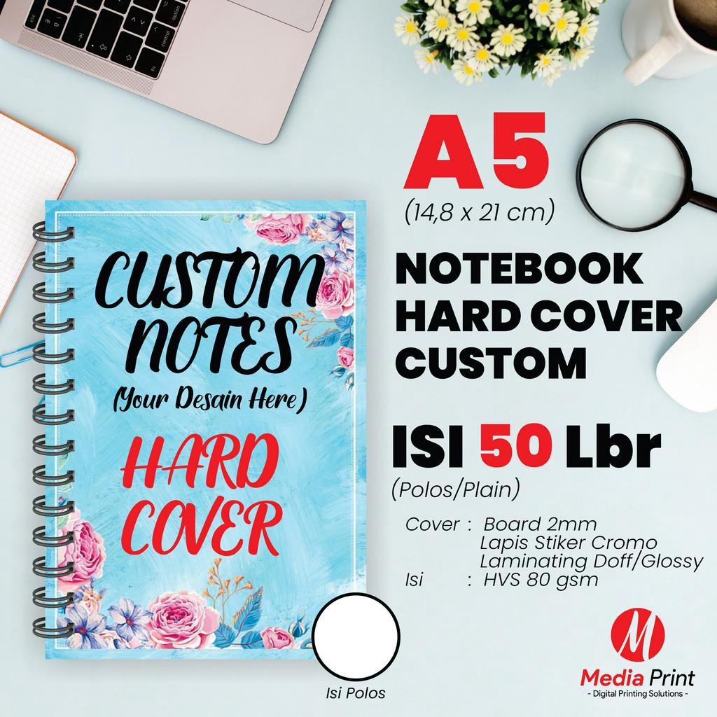 Custom Hardcover Spiral A5 Plain Notebook / Block Note / Souvenir 50 ...
