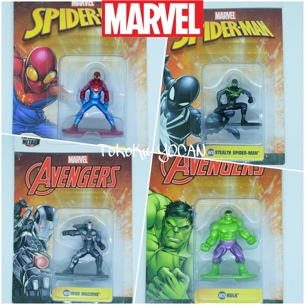 Miniature Jada action figure Marvel Avengers Spiderman Hulk War Machine ...