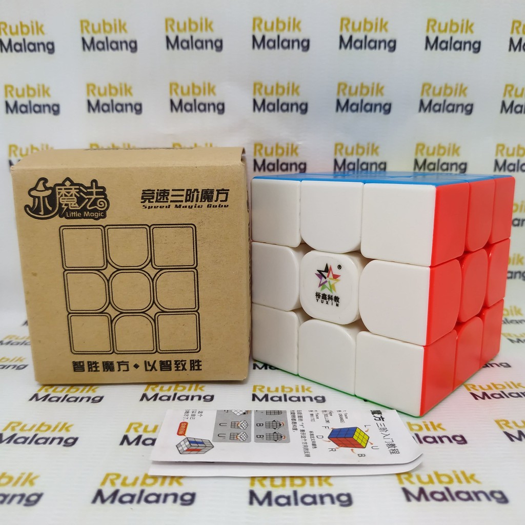 Rubik 3x3 YUXIN 3x3 LITTLE MAGIC STICKERLESS RUBIK ORIGINAL SPEED CUBE ...