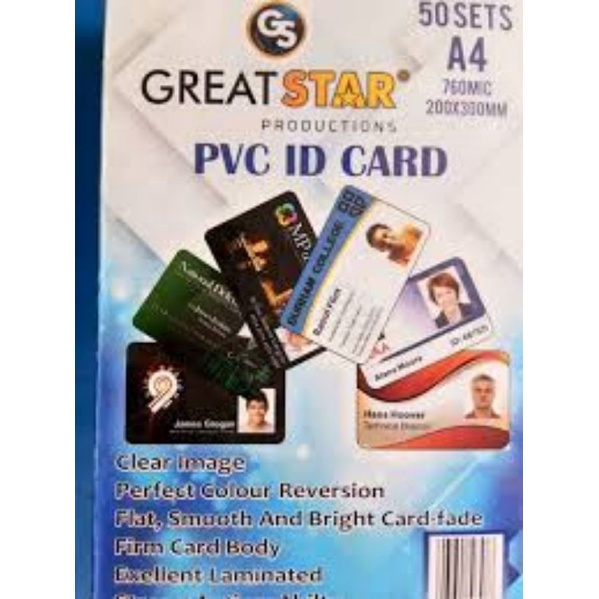 Pvc id card Amanda pvc card material 760 micron thick | Shopee Singapore