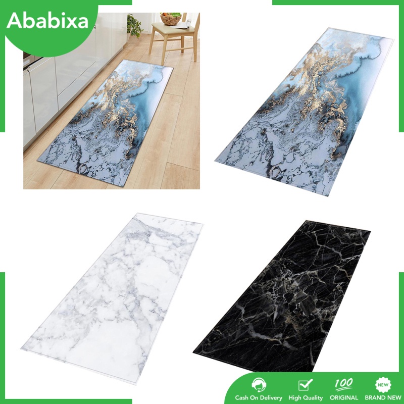 Marble Pattern Door Mat Hallway Runner Bedroom Area Rug Kitchen Carpet ...