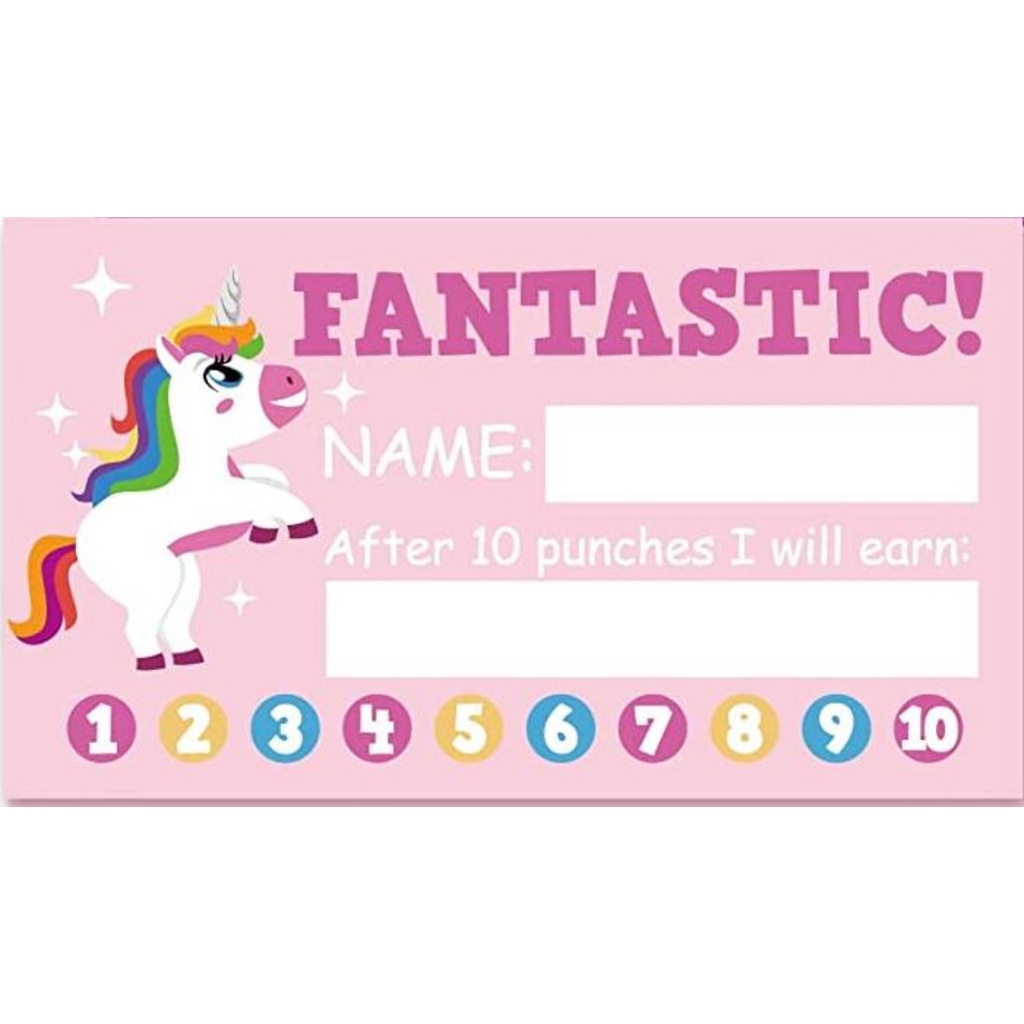 50 Pieces Punch Cards, Incentive Loyalty Reward Card Student Awards ...