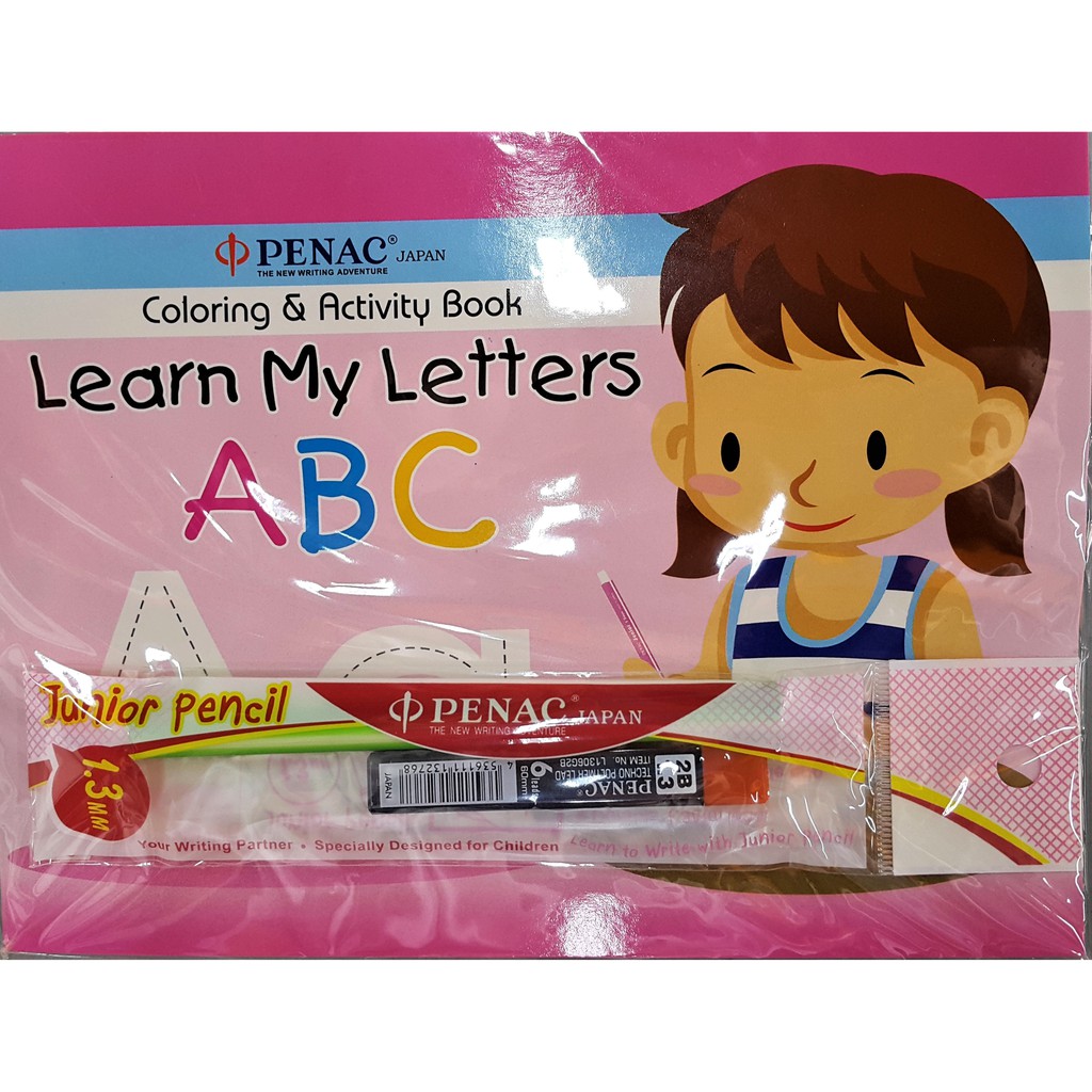 PENAC JUNIOR PENCIL+LEAD REFILL WITH ABC COLOURING & ACTIVITY BOOK ...