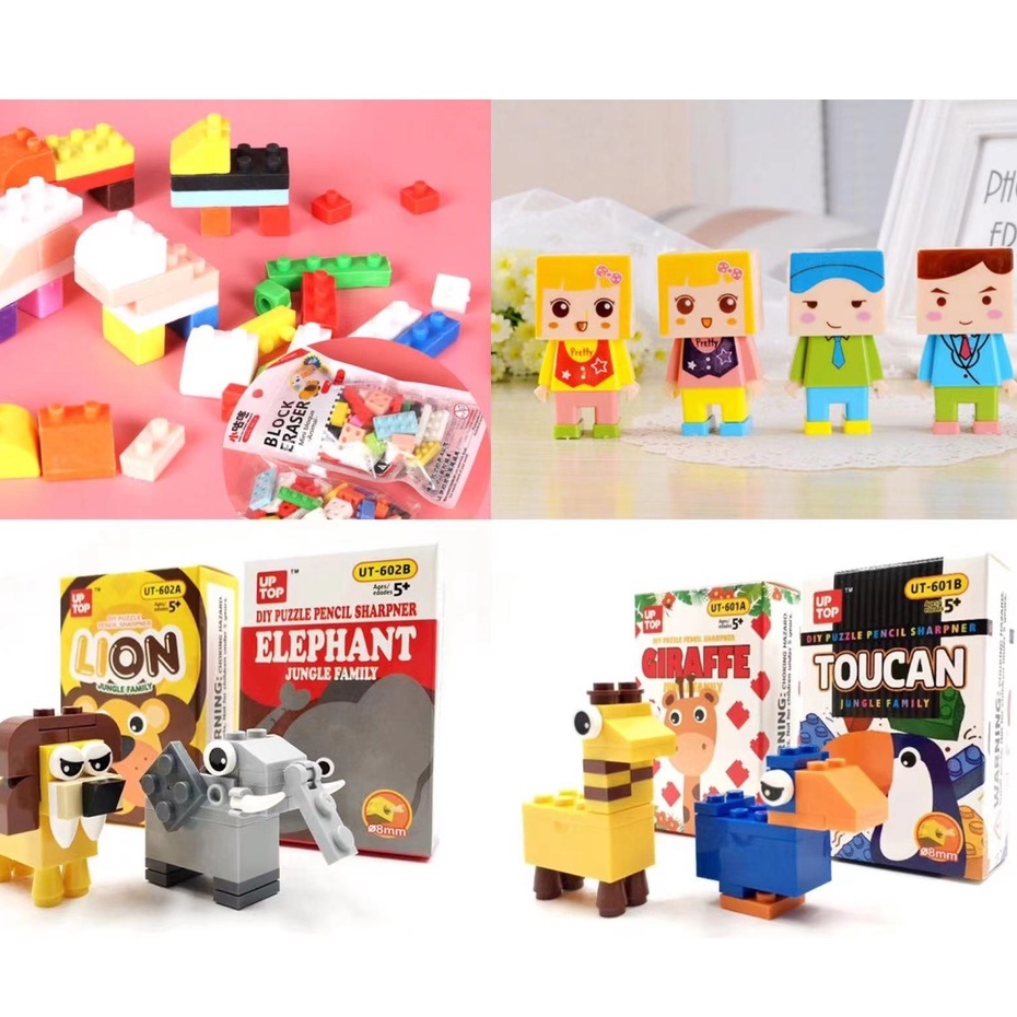 SG Stock Kids Creative Erasers Building Block Erasers/Cutie Pencil ...