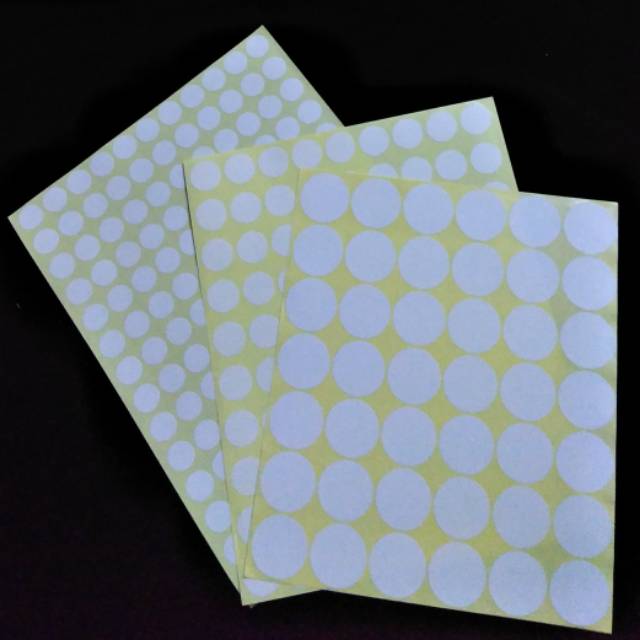 Round and Square Label Stickers Plain Stickers (1 sheet/ 1 set ...