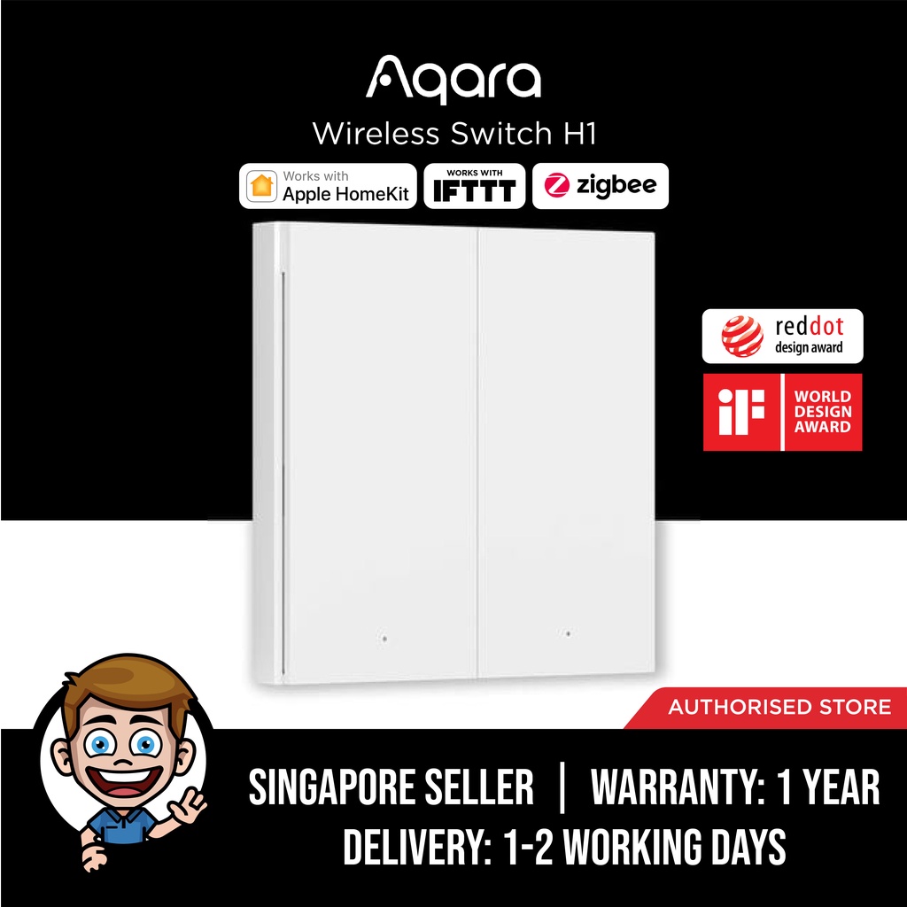 [GLOBAL] Aqara Wireless H1 Switch, Remote Control H1 Wired, Requires M2 ...