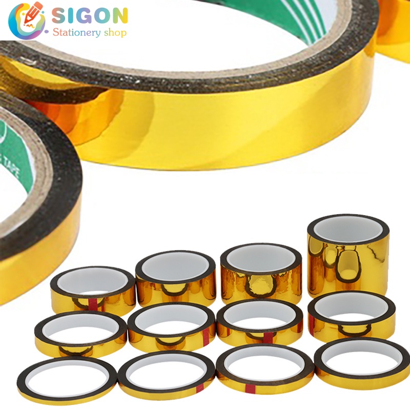 Glitter Laser Gold Tape Gift Packaging Self-adhesive Gold Foil Tape ...