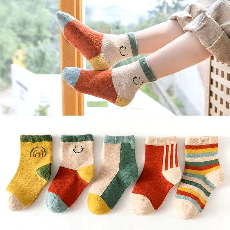 5 Pairs /lot Cute Baby Girls Socks Summer Cotton Children Socks Infant ...