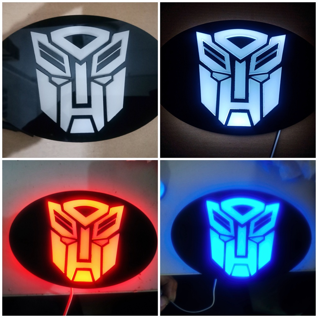 Toyota DAIHATSU CAR EMBLEM FULL ACRYLIC LASER 4D LED LIGHTS TRANSFORMER ...