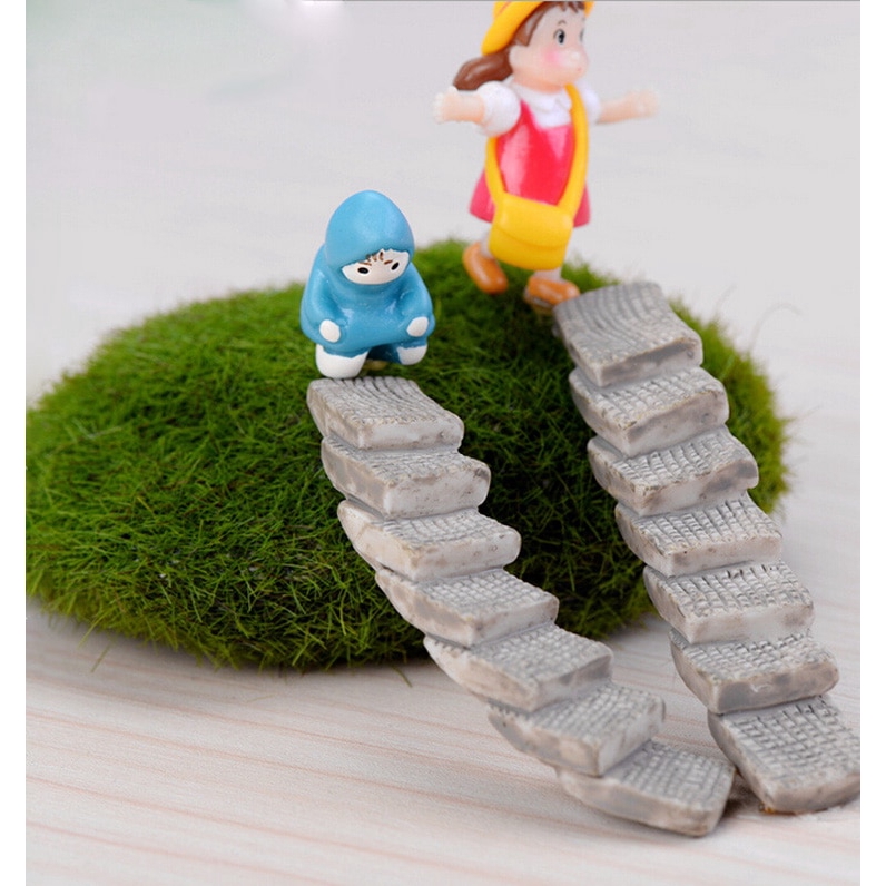 2pc Ladder Stairs Figure decor mini fairy garden cartoon Building ...
