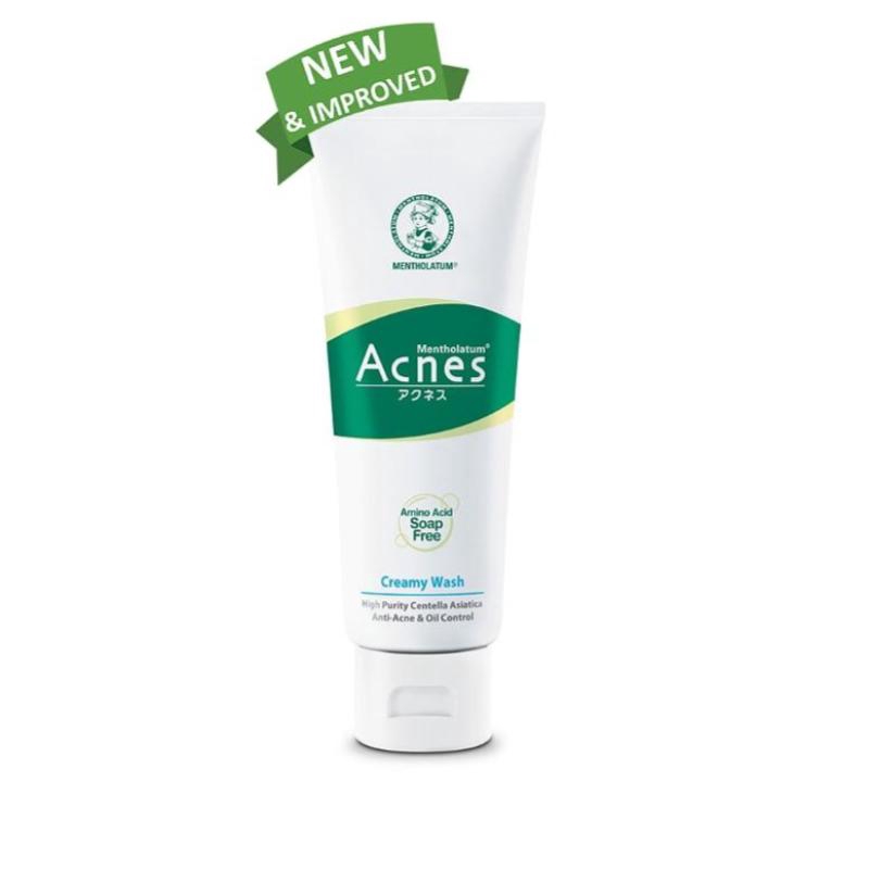 Mentholatum Acnes Anti-Bacterial Creamy Face Wash 100g | Shopee Singapore