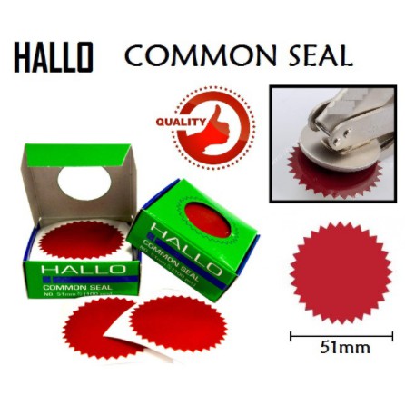 HALLO Common Seal | Certificate Sticker 51mm (100 Pcs) | Shopee Singapore