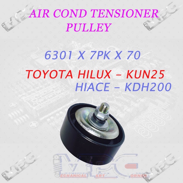 AIR COND TENSIONER PULLEY 88440-0K010 HILUX KUN25 HIACE KDH200 | Shopee ...