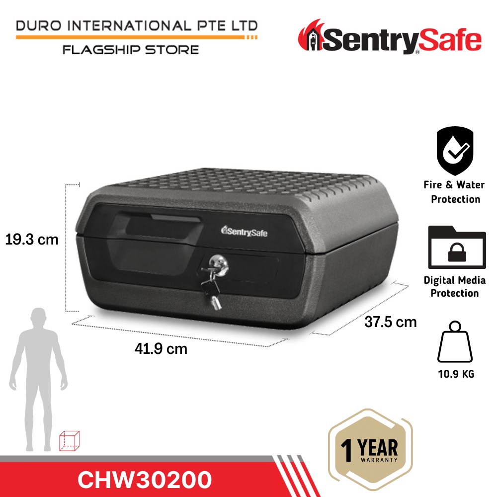 SentrySafe - SentrySafe CHW30200 Fire & Water Proof Security Chest ...