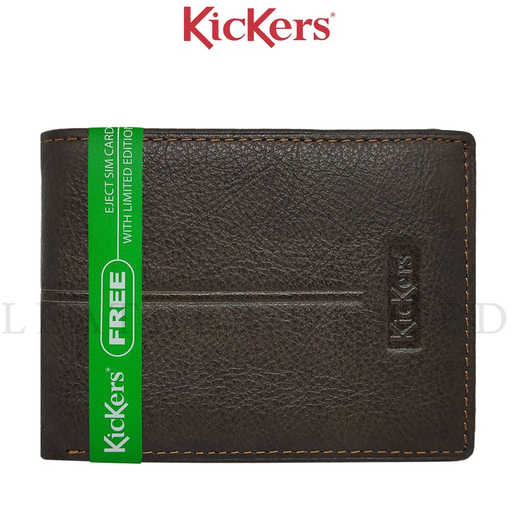 Kickers Top Grain Leather Classic Logo Small Wallet With Phone Pin KDRG ...