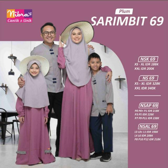 Sarimbit NIBRAS 69 PLUM (MOTHER & FATHER) | Shopee Singapore