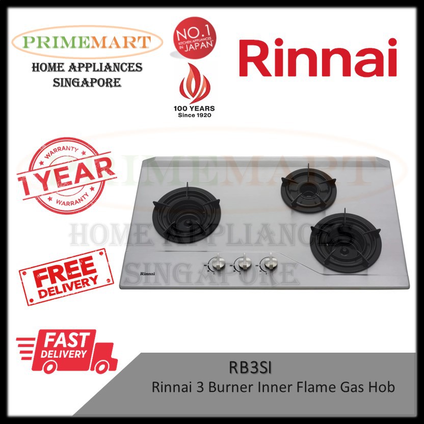 Rinnai 3 Burners Inner Flame Gas Hob RB3SI * FAST DELIVERY * INSTALLATION AVAILABLE* | Shopee ...