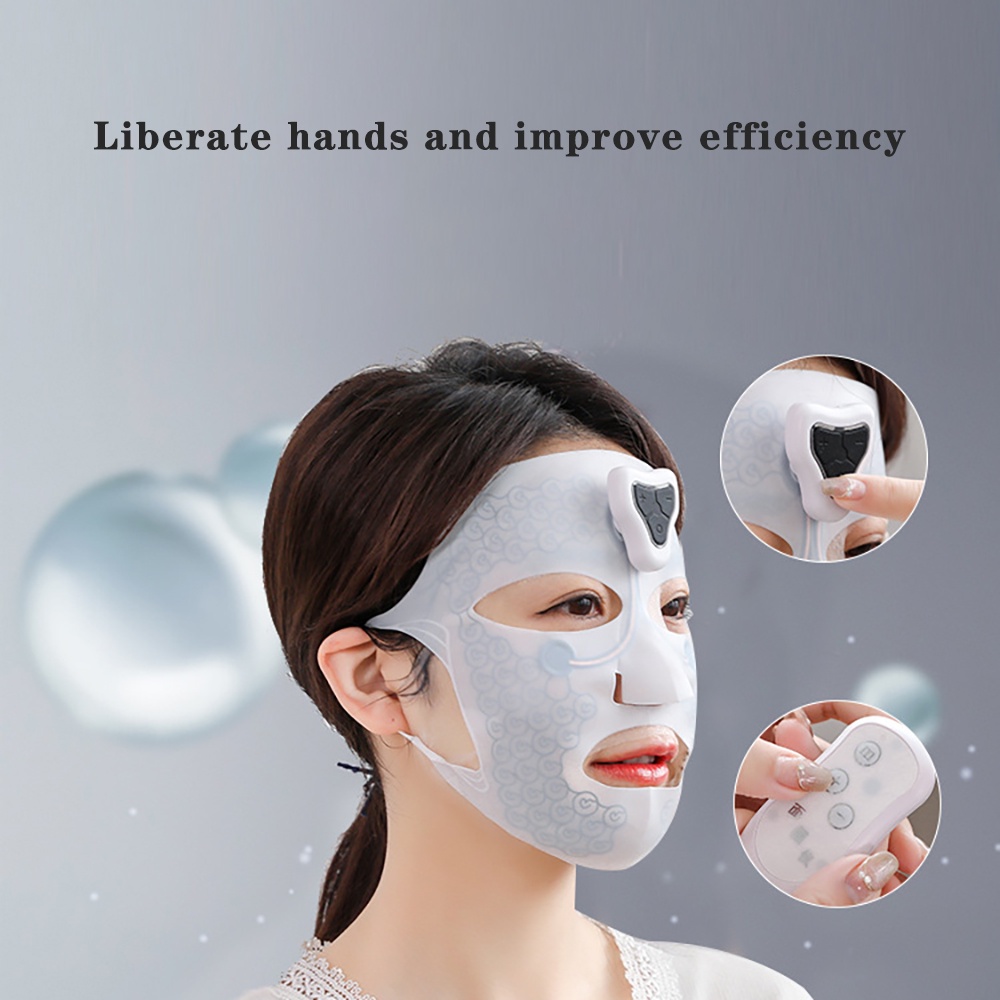 Electric Face Mask EMS Facial Beauty Device Machine Vibration Beauty ...