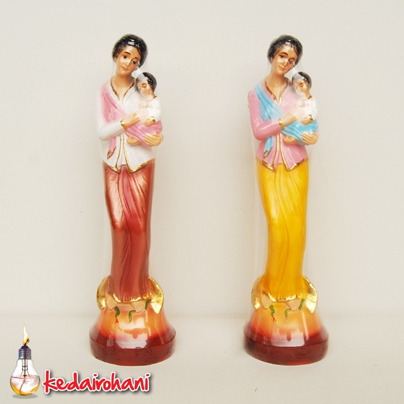 Statue of the Virgin Mary of Java Carrying Jesus 30 cm Fiberglass ...