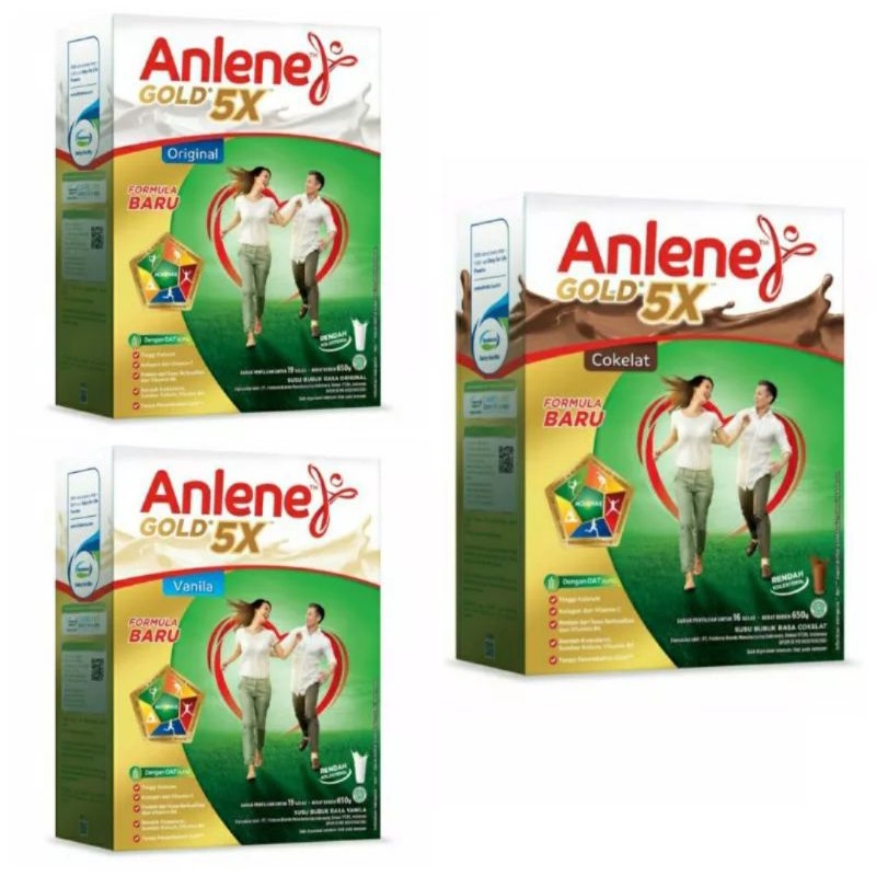 Anlene Gold Plus Chocolate/ Original/ Vanilla Milk Calcium Box - 640gr ...