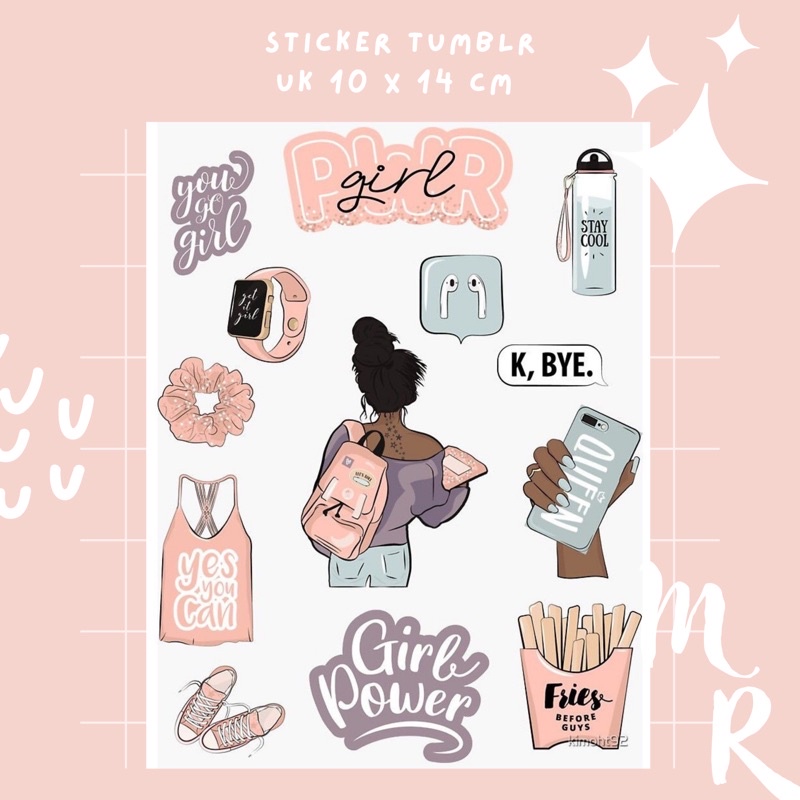 Aesthetic TUMBLR STICKER / HP STICKER / LAPTOP STICKER / NO CUTTING ...