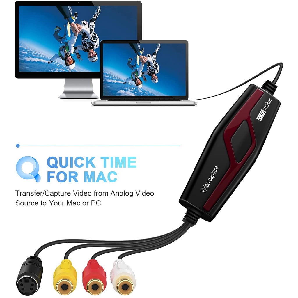 (USED) Video Capture Card Transfers Hi8 VHS to Digital DVD for Windows ...