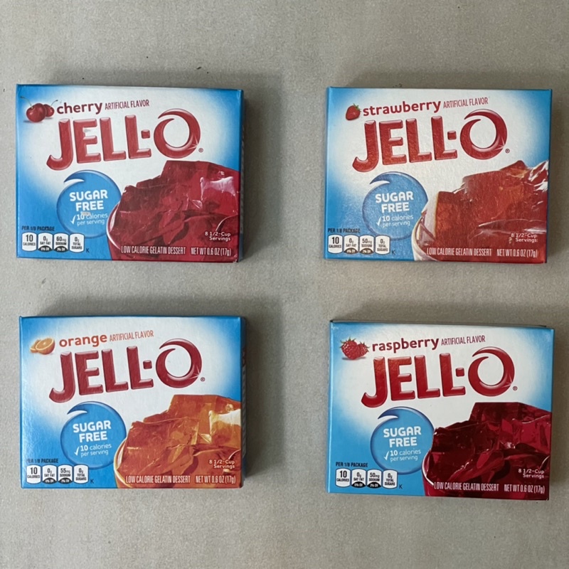 Jell-O Jello Sugar Free Gelatin (Orange/Strawberry/Cherry/Raspberry ...