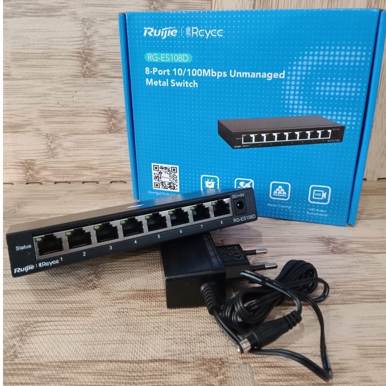 Ruijie RG-ES108D 8-PORT SWITCH HUB | Shopee Singapore