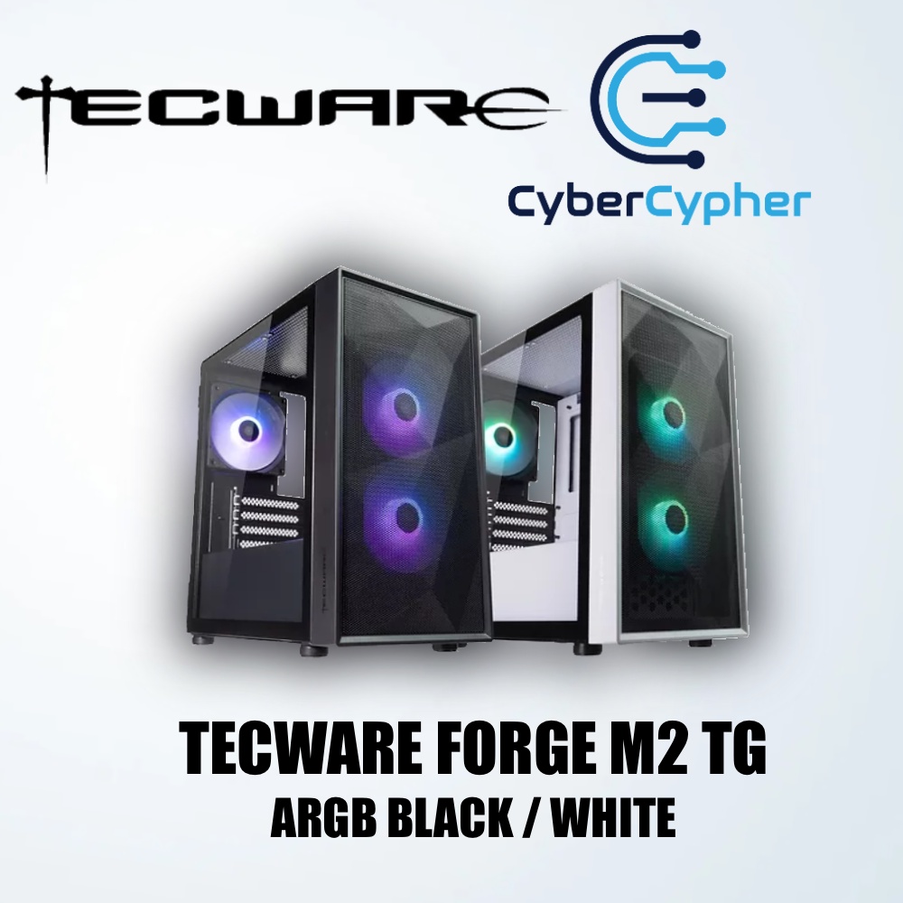 Tecware Forge M2 TG ARGB Black/White MATX PC Chassis Case | Shopee ...